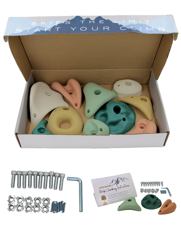 Everett & Avery Co. Premium Rock Climbing Holds (Earth Tones)