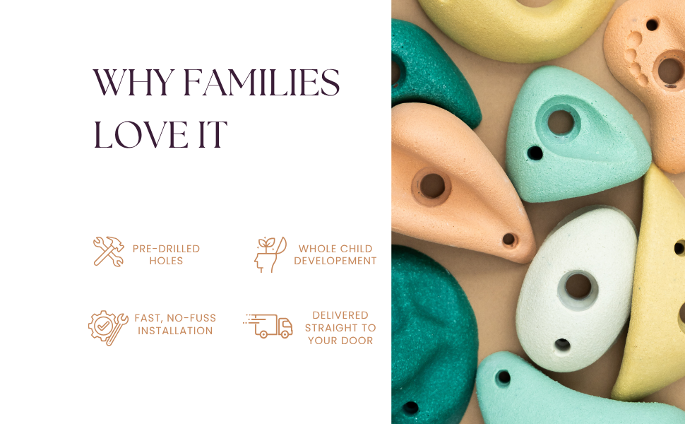 Everett & Avery Co. Premium Rock Climbing Holds (Moon Rock)